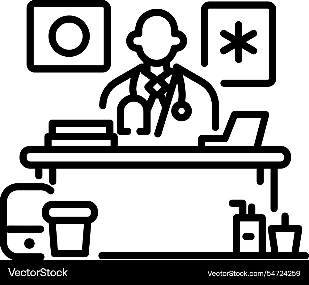 Doctor office Royalty Free Vector Image - VectorStock