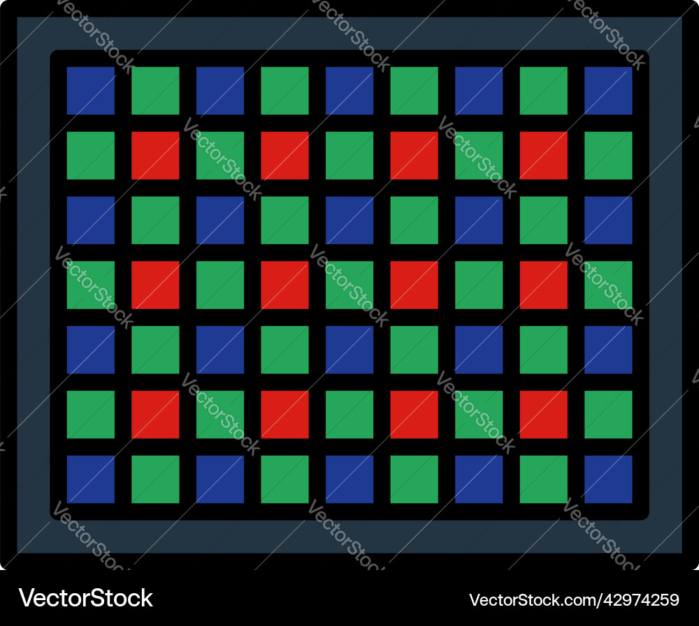 Icon of photo camera sensor Royalty Free Vector Image