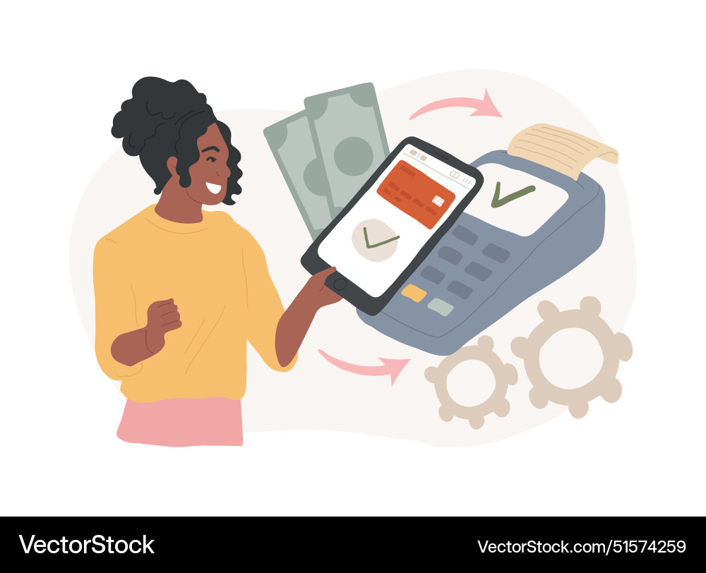 Payment processing isolated concept Royalty Free Vector
