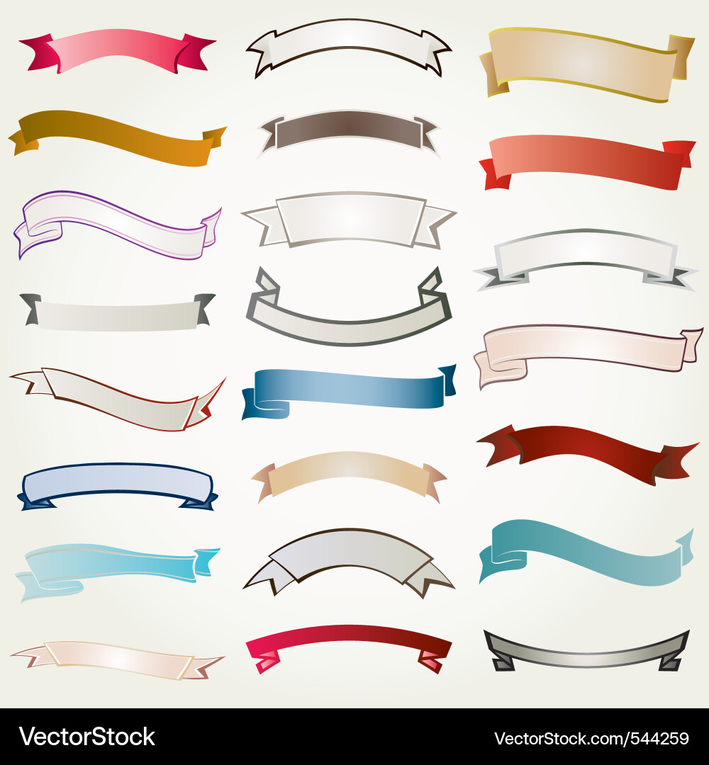Set of design ribbons banners Royalty Free Vector Image