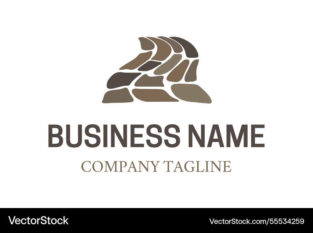 Simple landscaping and pavement logo Royalty Free Vector