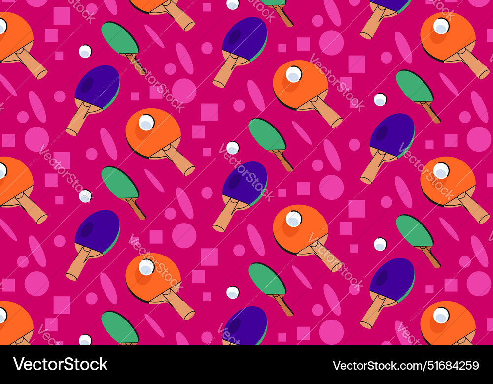 Trendy table tennis seamless pattern 2 Royalty Free Vector