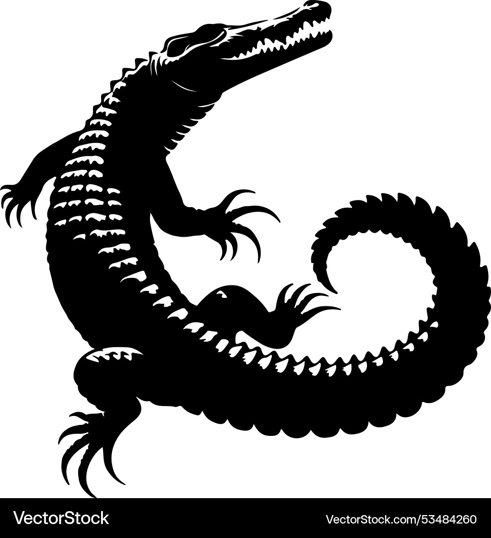 A crocodile design art work Royalty Free Vector Image