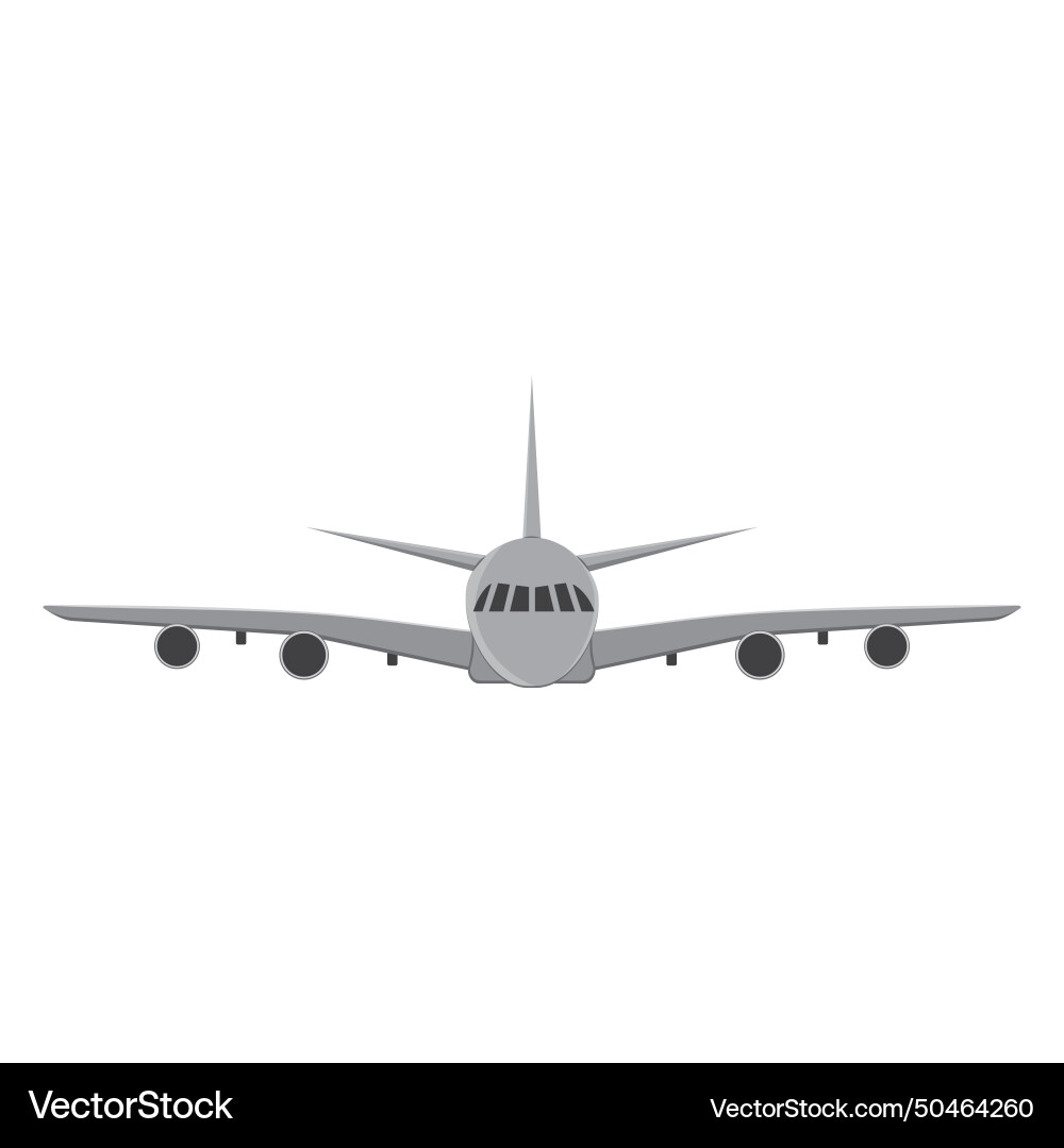 Airplane in the sky isolated Royalty Free Vector Image