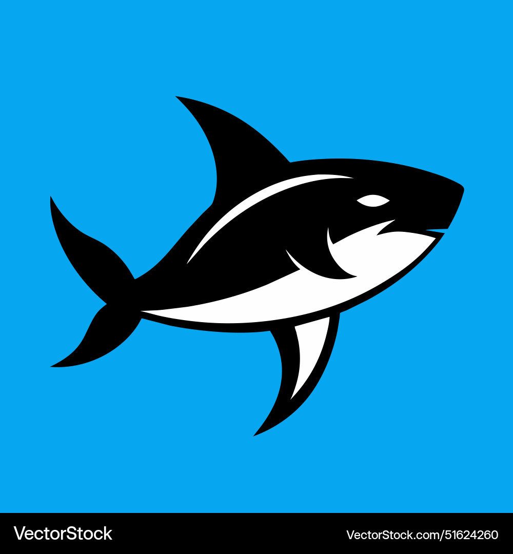 Bull shark flies icon Royalty Free Vector Image