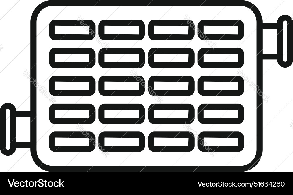 Car radiator cooling system icon outline style Vector Image Car radiator cooling system icon outline style Vector Image