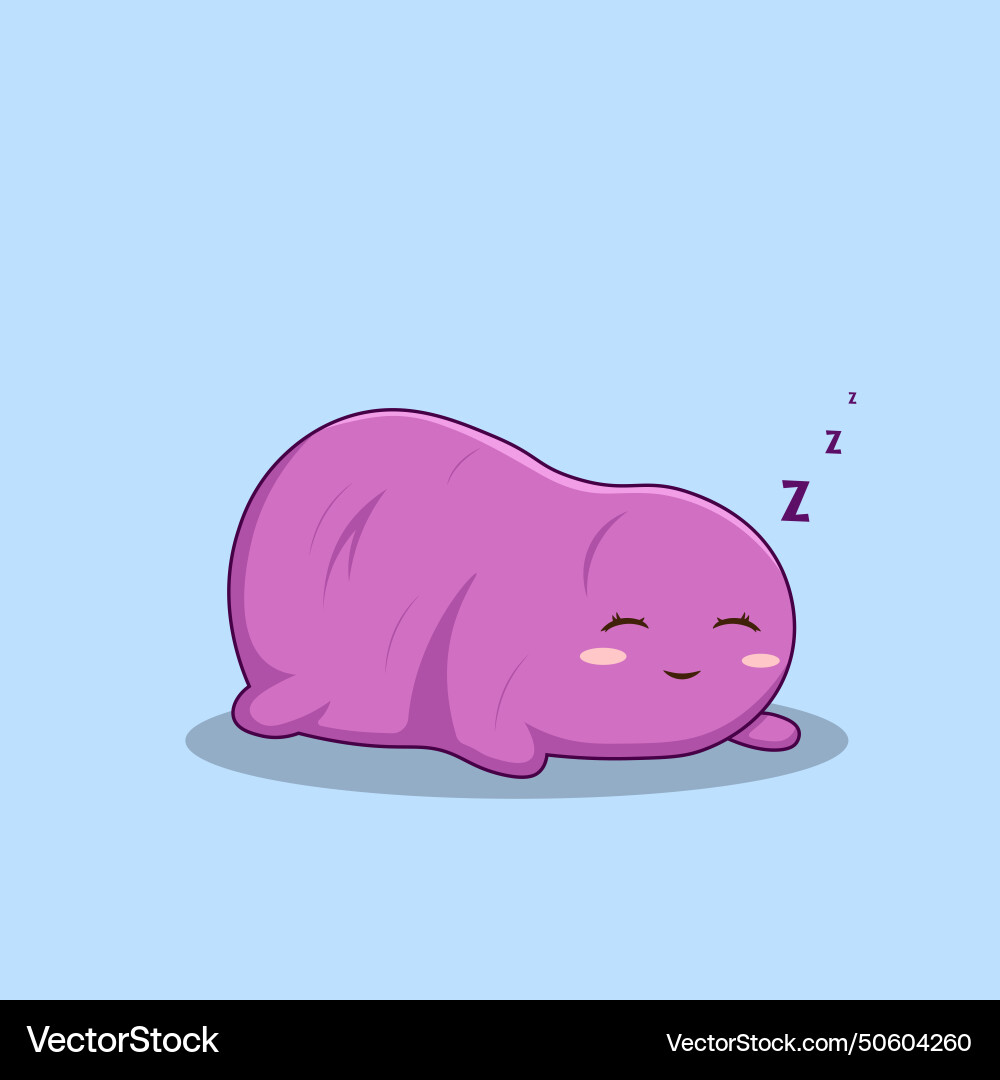 Cute sleep sweet potato Royalty Free Vector Image