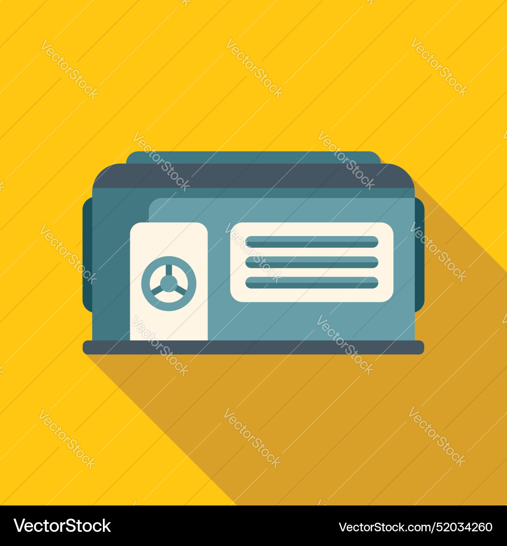 Diesel generator providing emergency power supply Vector Image