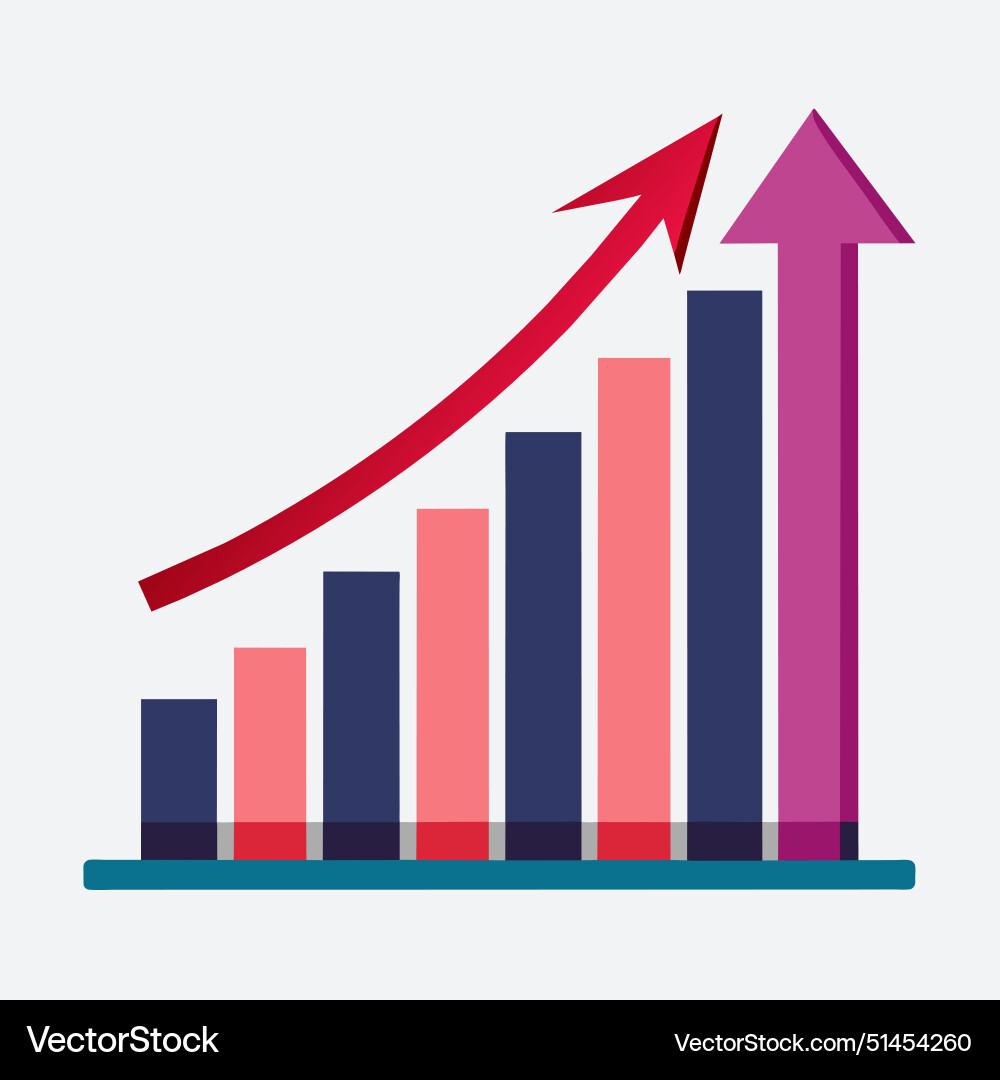Gdp growth Royalty Free Vector Image - VectorStock