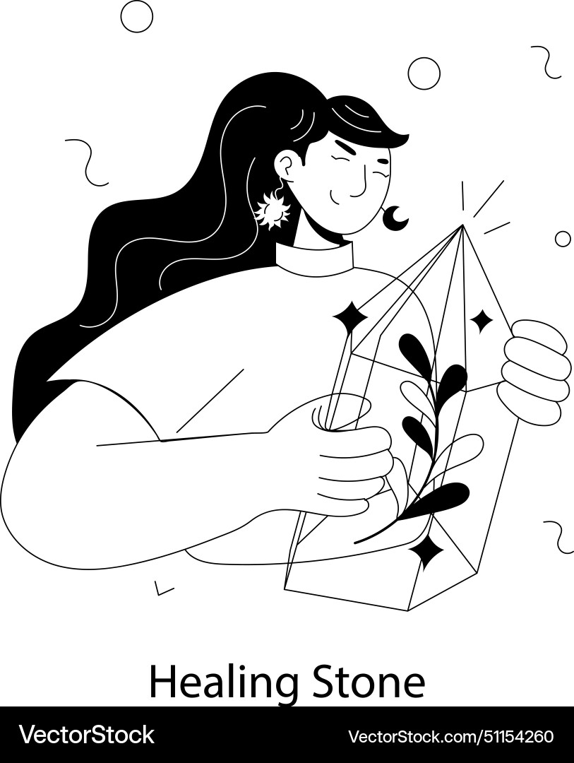 Healing stone Royalty Free Vector Image - VectorStock