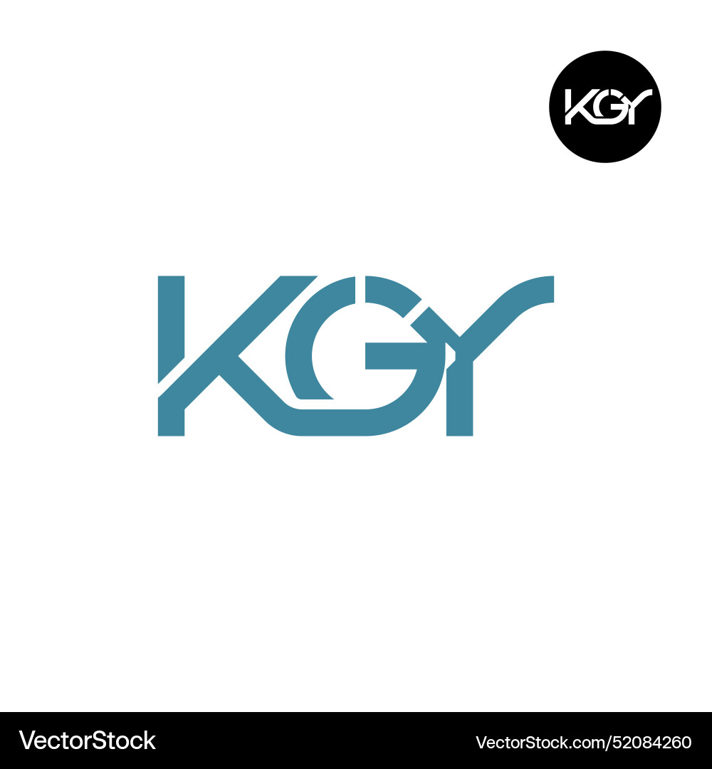 Kgy logo letter monogram design Royalty Free Vector Image