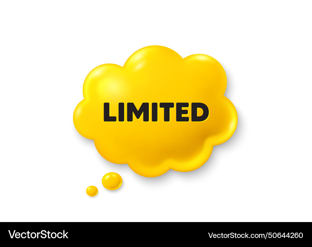 Limited symbol special offer sign comic speech Vector Image