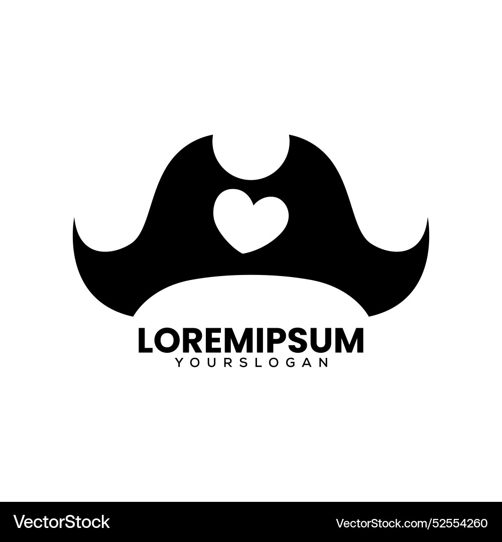 Pirates love icon logo design Royalty Free Vector Image