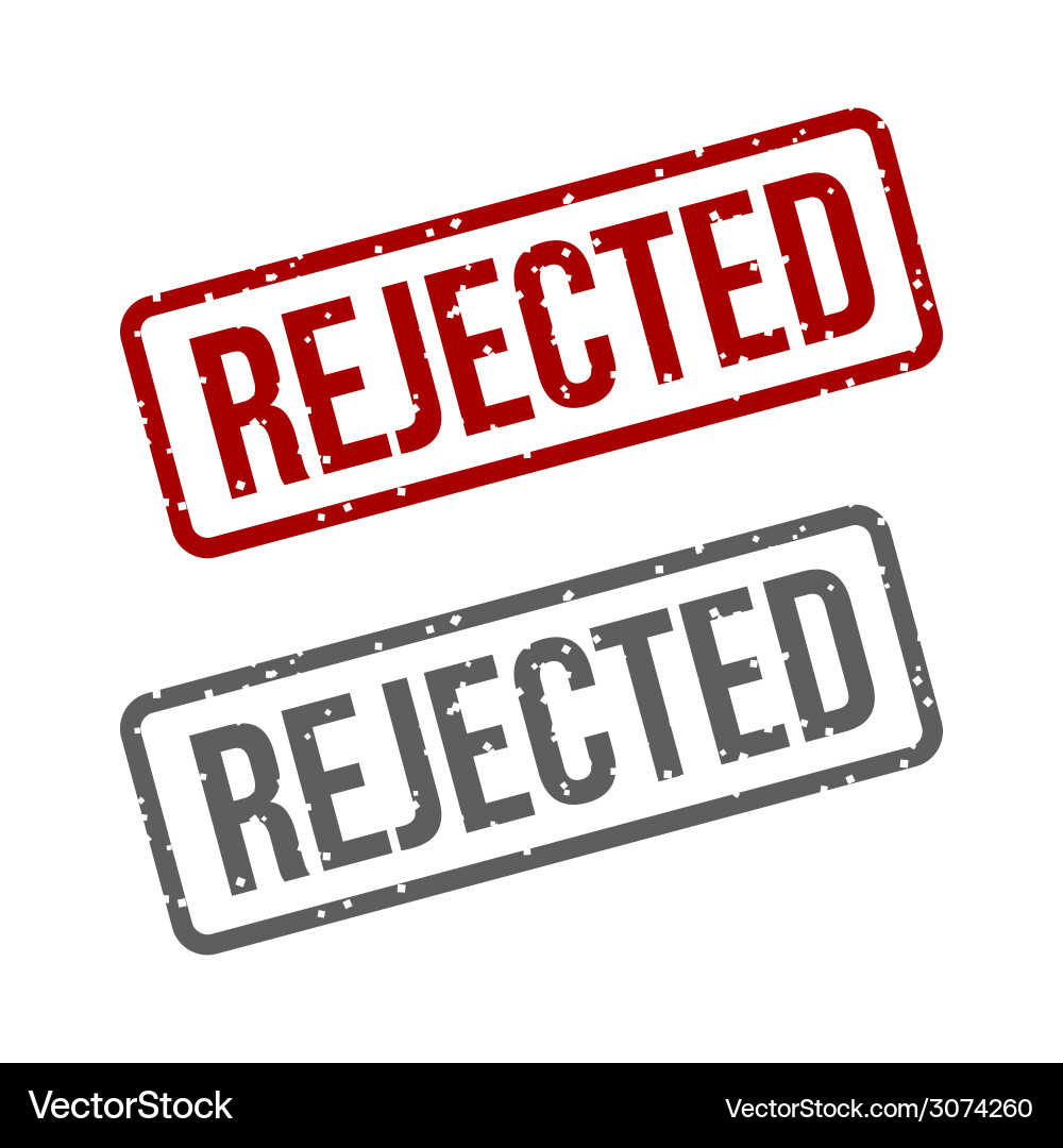 Rejected stamp Royalty Free Vector Image - VectorStock