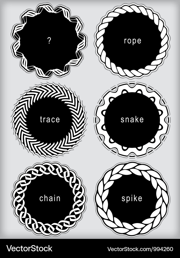 Set of simplistic framed labels Royalty Free Vector Image