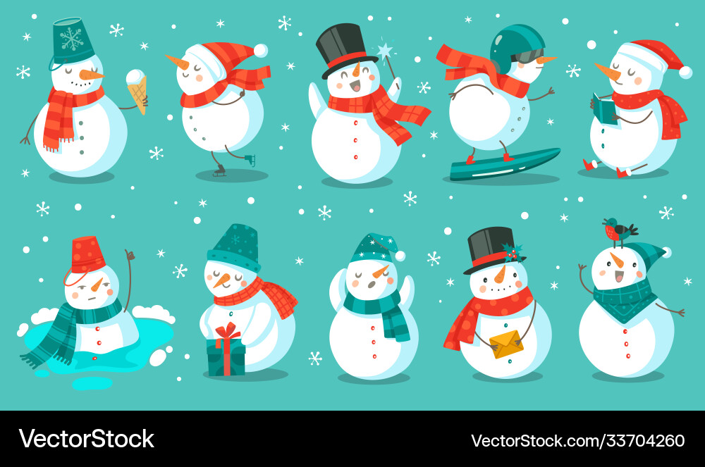 Snowman Ice Cream Vector Images (over 400)