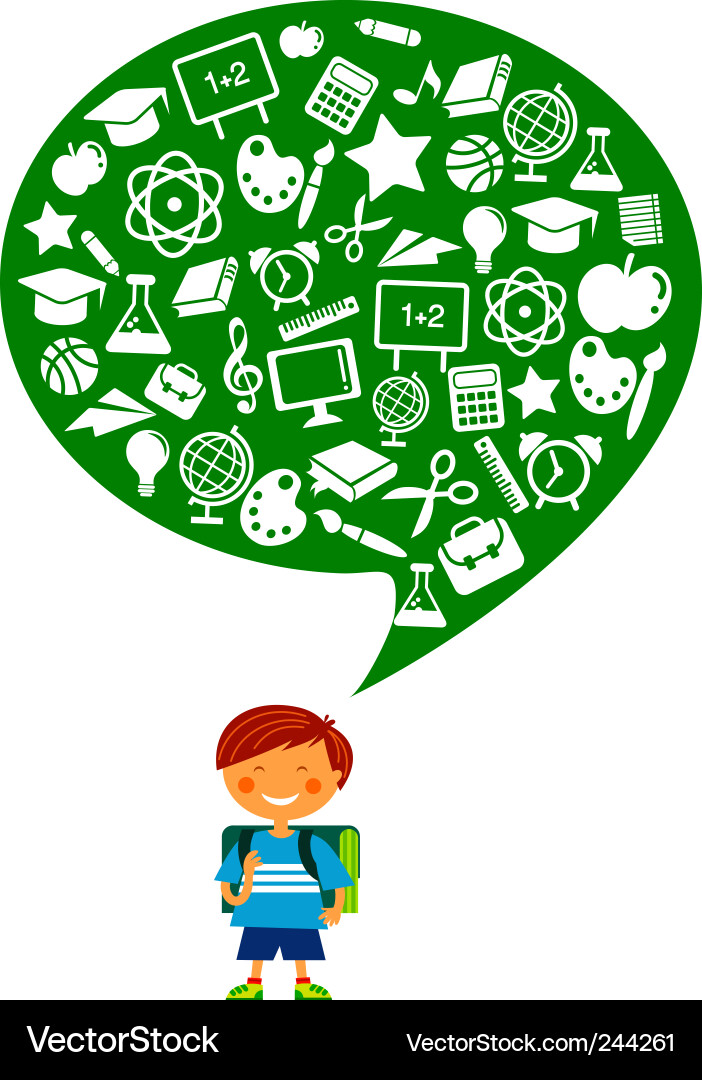 Children learning Royalty Free Vector Image - VectorStock