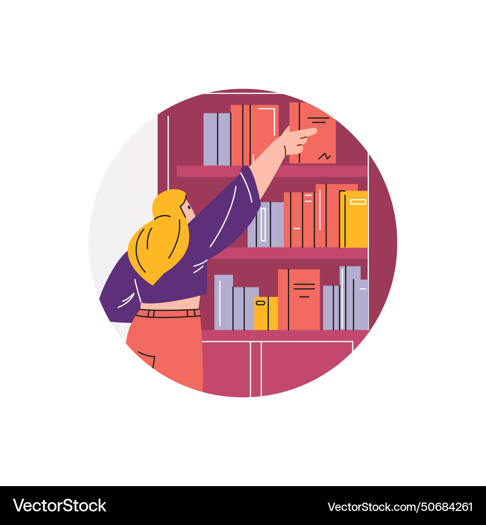 Choosing book Royalty Free Vector Image - VectorStock