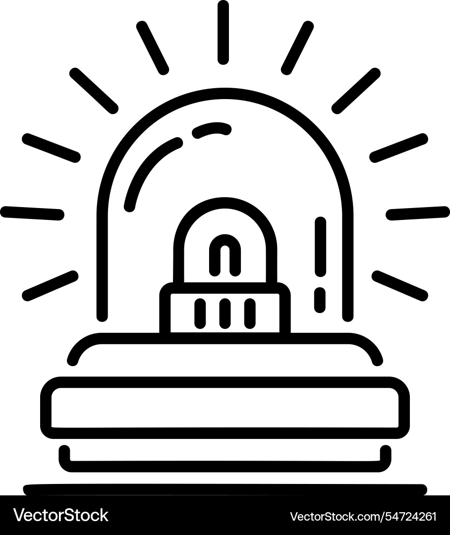 Emergency siren Royalty Free Vector Image - VectorStock