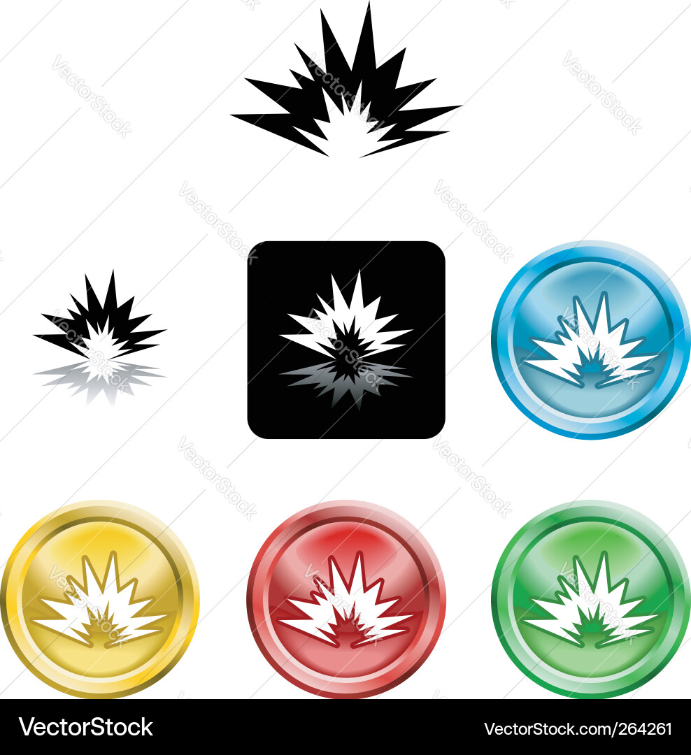 Explosion icons Royalty Free Vector Image - VectorStock
