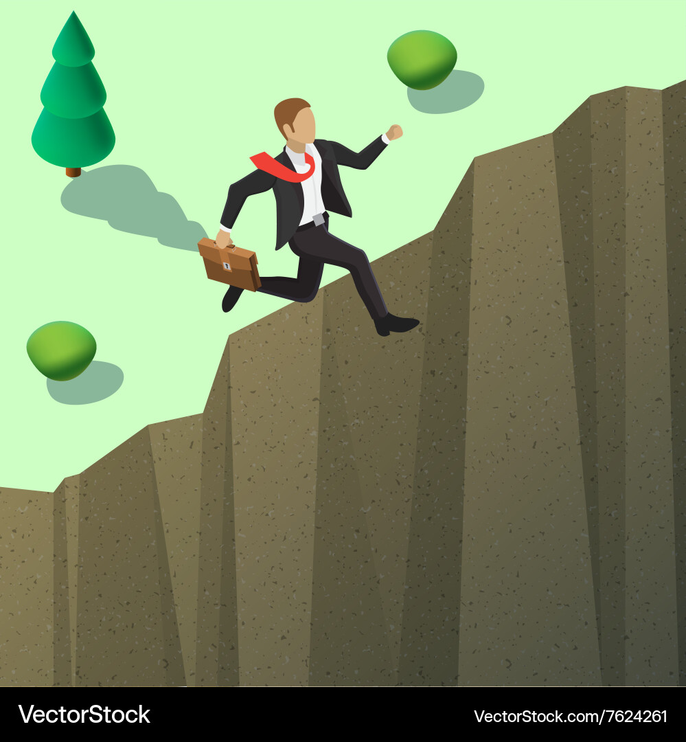 Flight through the abyss Royalty Free Vector Image