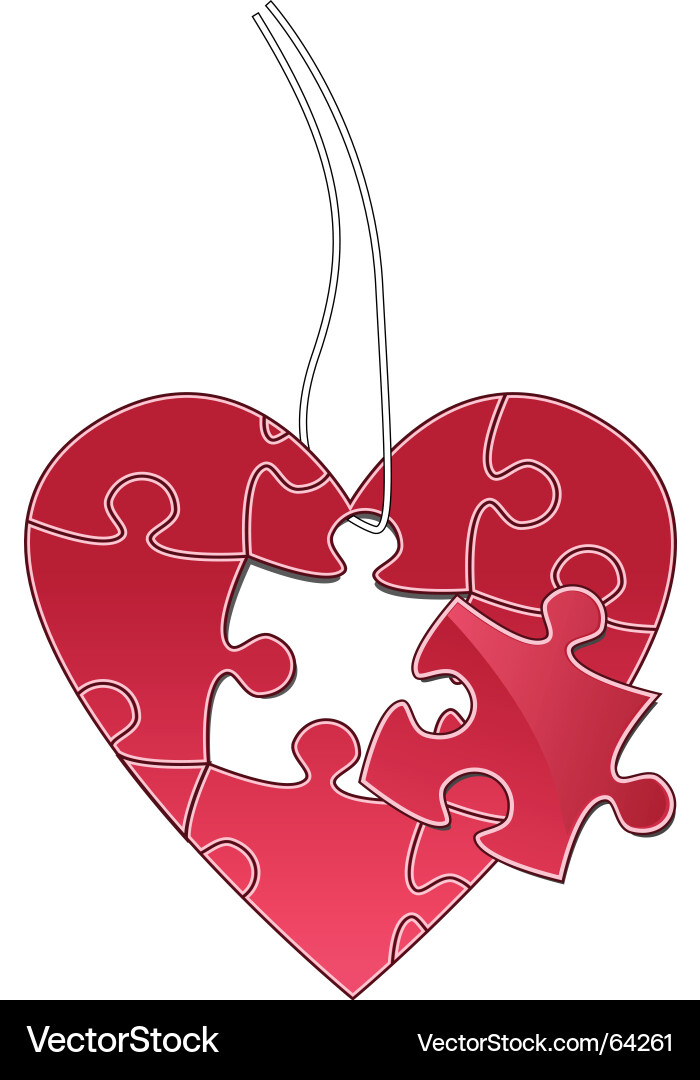 Heart tag Royalty Free Vector Image - VectorStock