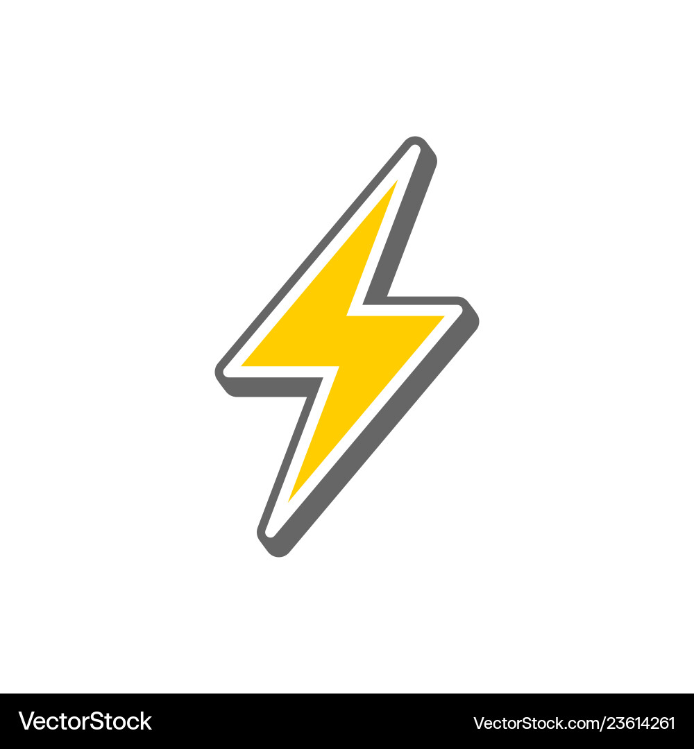 Lightning color icon Royalty Free Vector Image
