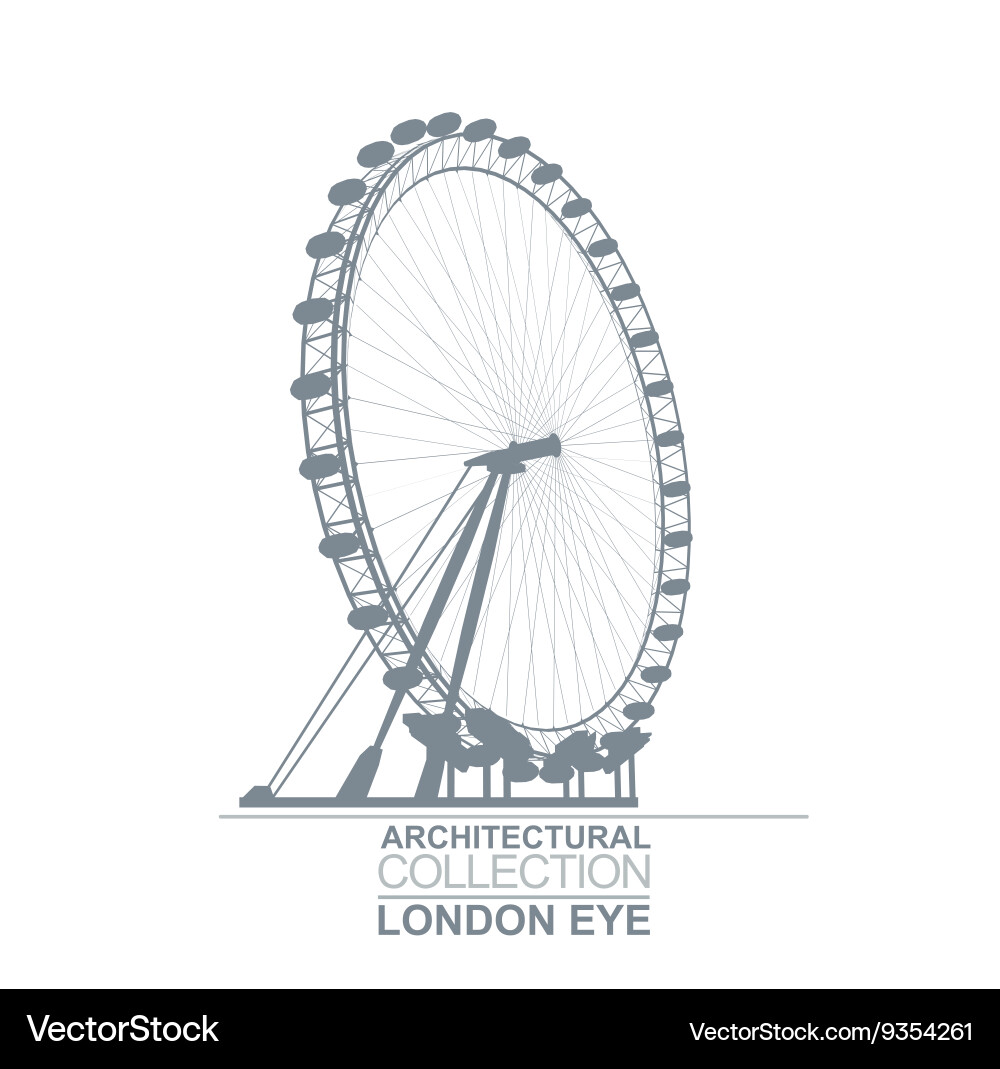 London eye wheel Royalty Free Vector Image - VectorStock