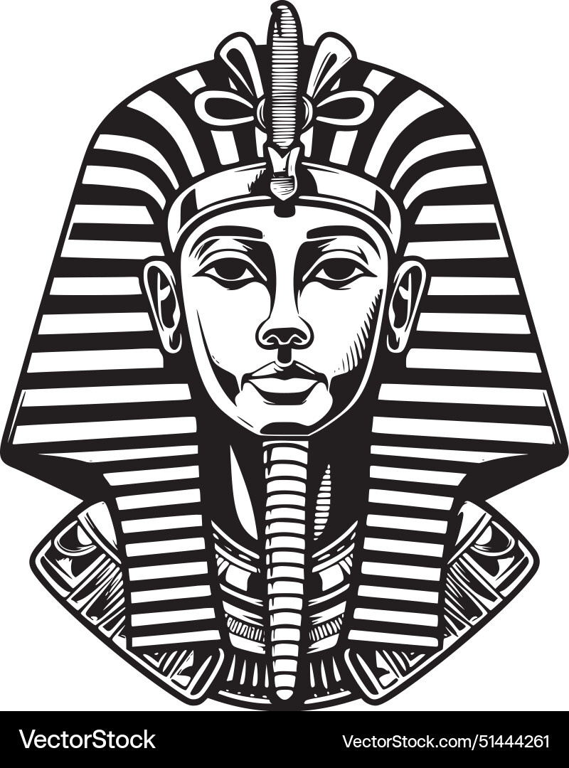 Pharaoh - minimalist and flat logo Royalty Free Vector Image