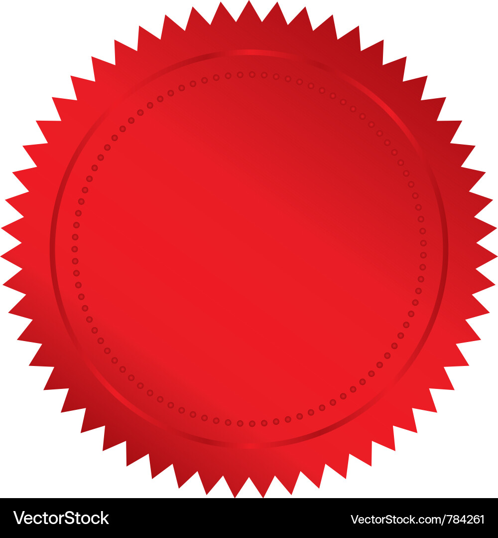 Red Seal Certificate Royalty Free Vector Image