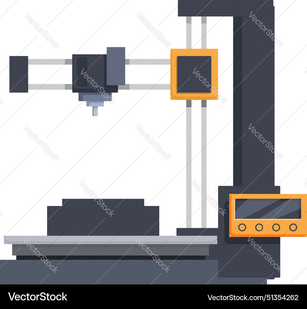 3d printer in action Royalty Free Vector Image