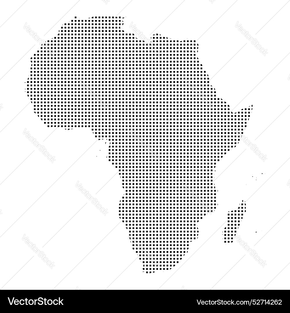 Africa continent map with dotted pattern Vector Image
