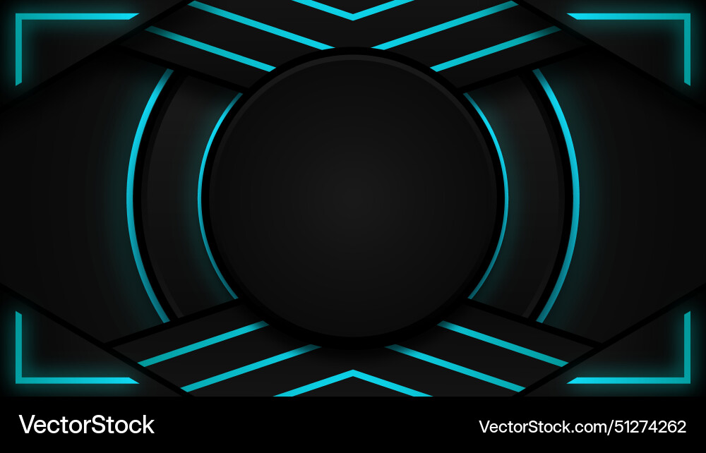 Black and blue futuristic gaming background Vector Image