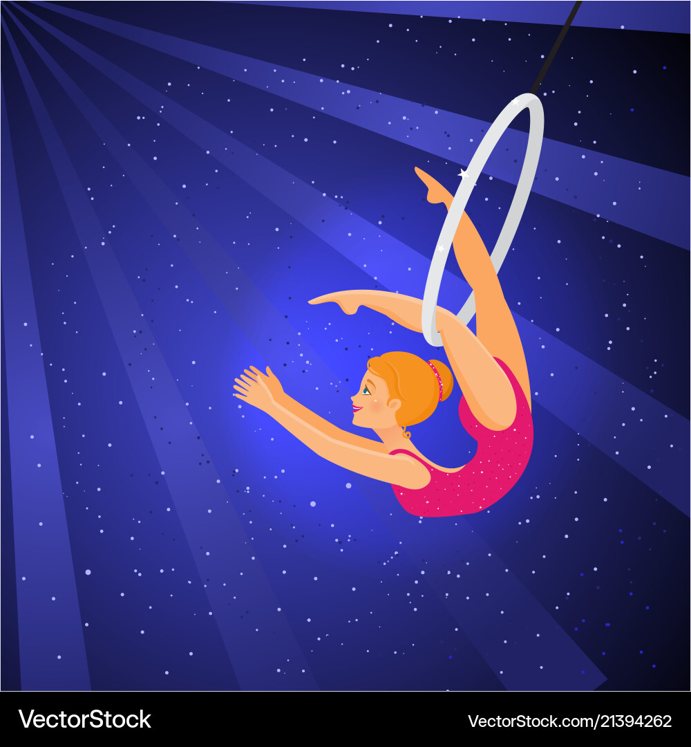 Circus Acrobat Performing Trick Royalty Free Vector Image