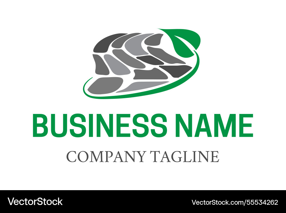 Landscaping and pavement logo Royalty Free Vector Image