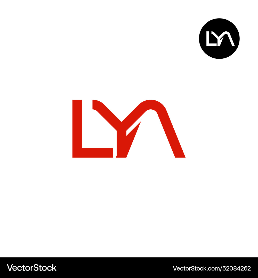 Lya logo letter monogram design Royalty Free Vector Image