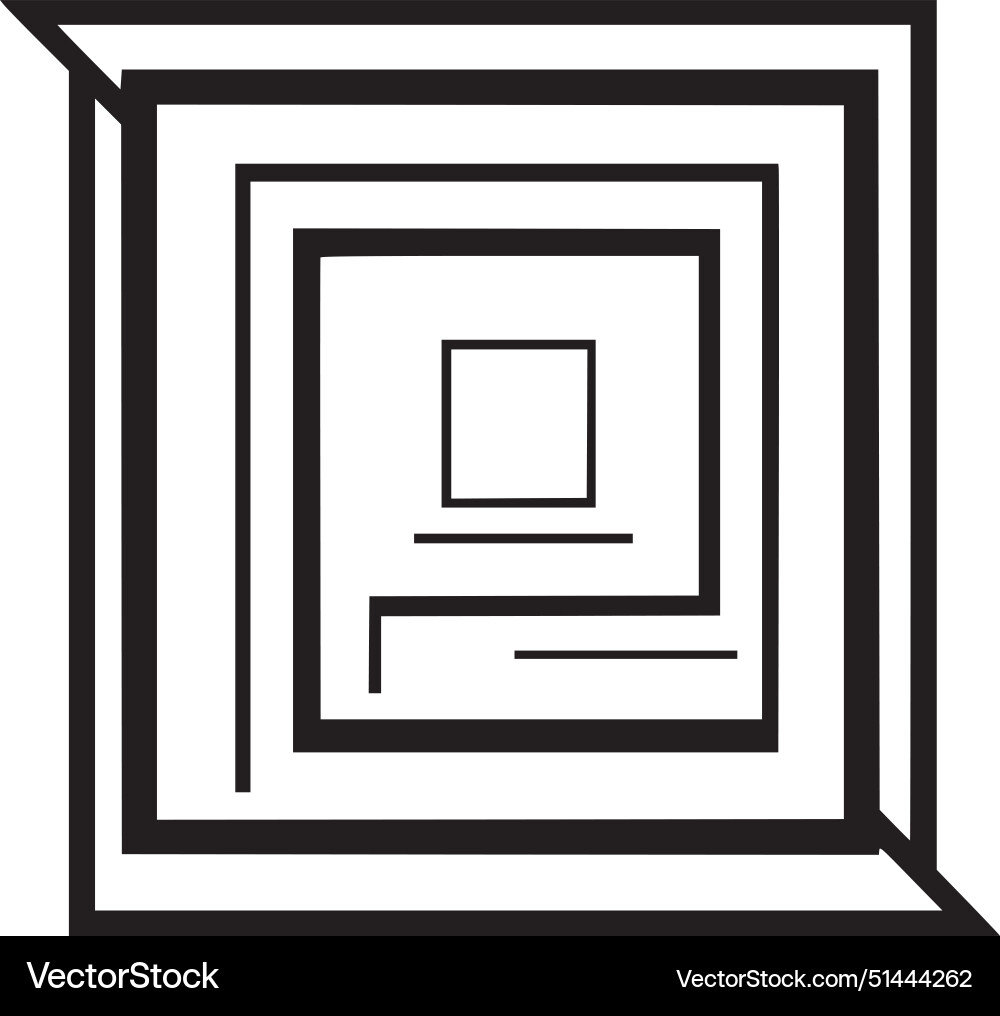 Photo frame - minimalist and simple silhouette Vector Image