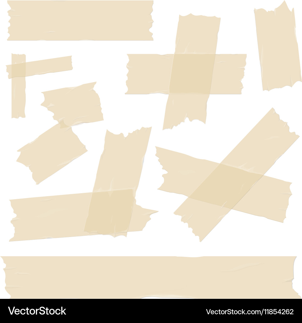Scotch adhesive tape pieces set Royalty Free Vector Image
