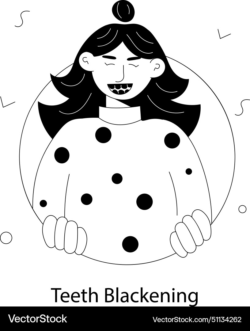 Teeth blackening Royalty Free Vector Image - VectorStock