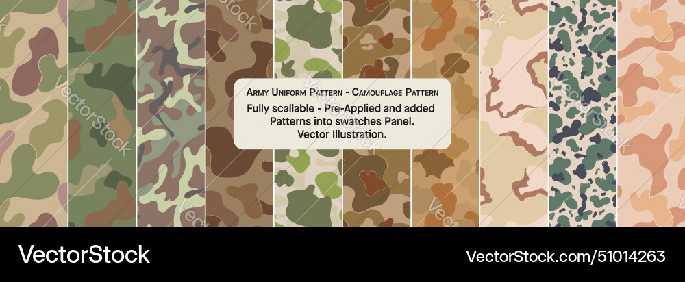 Army uniform pattern - camouflage Royalty Free Vector Image
