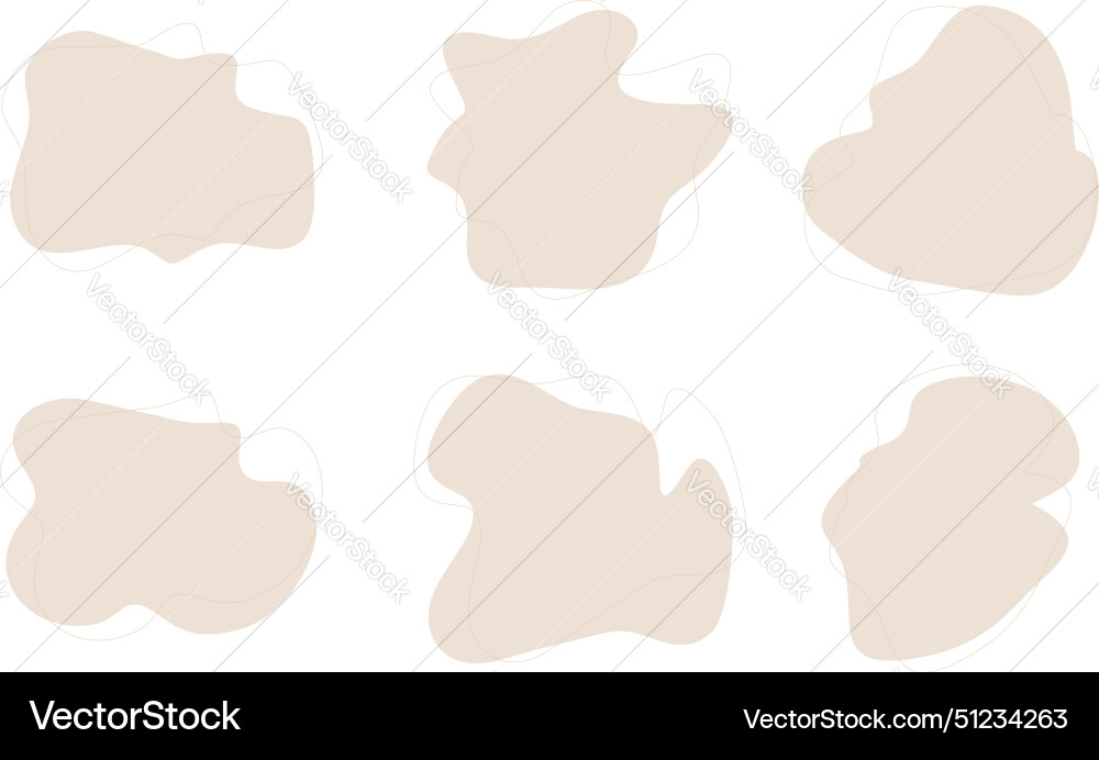 Blobs fluid liquid shapes symbol visual set Vector Image