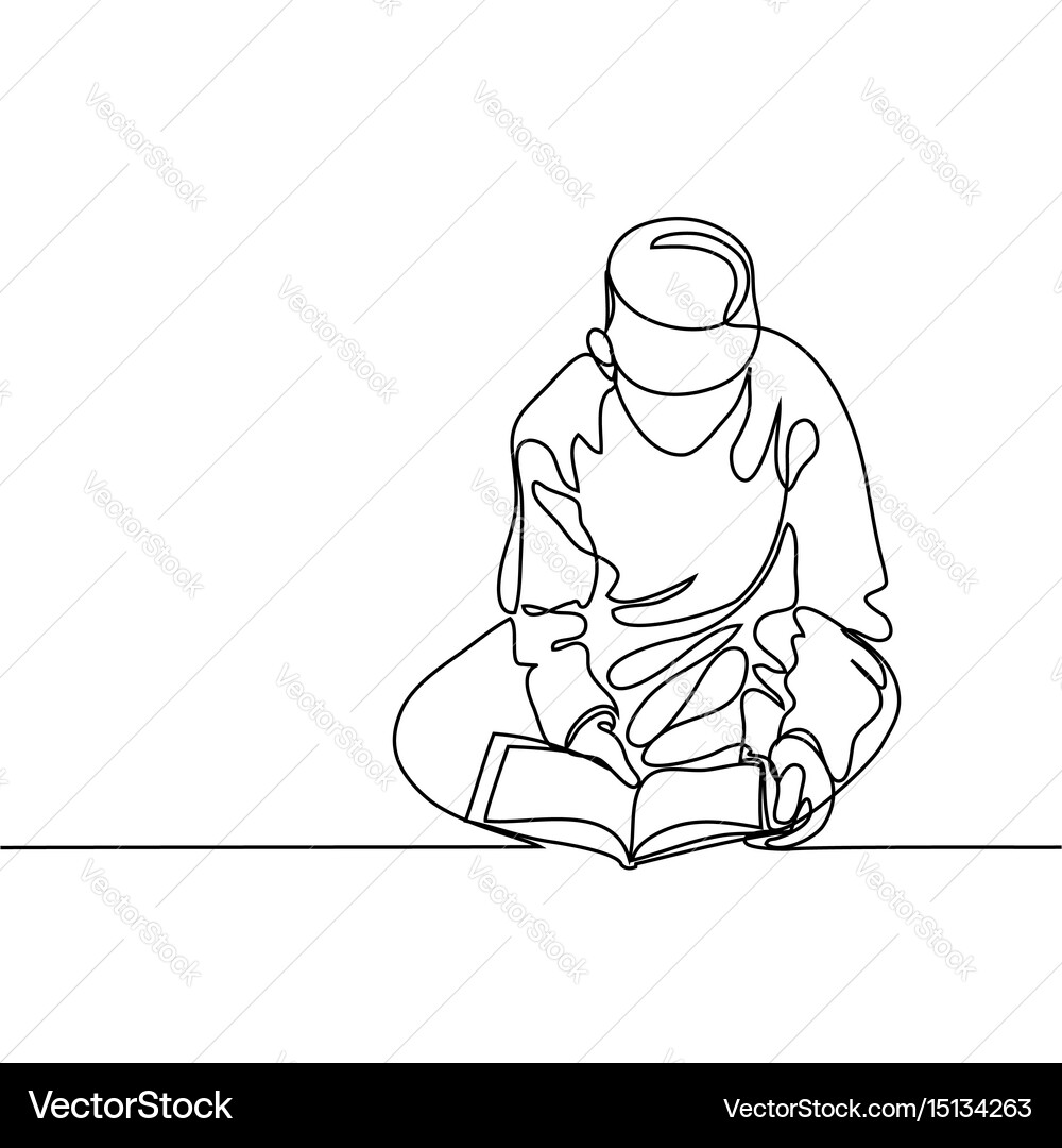 Boy Reading Quran Royalty Free Vector Image - VectorStock