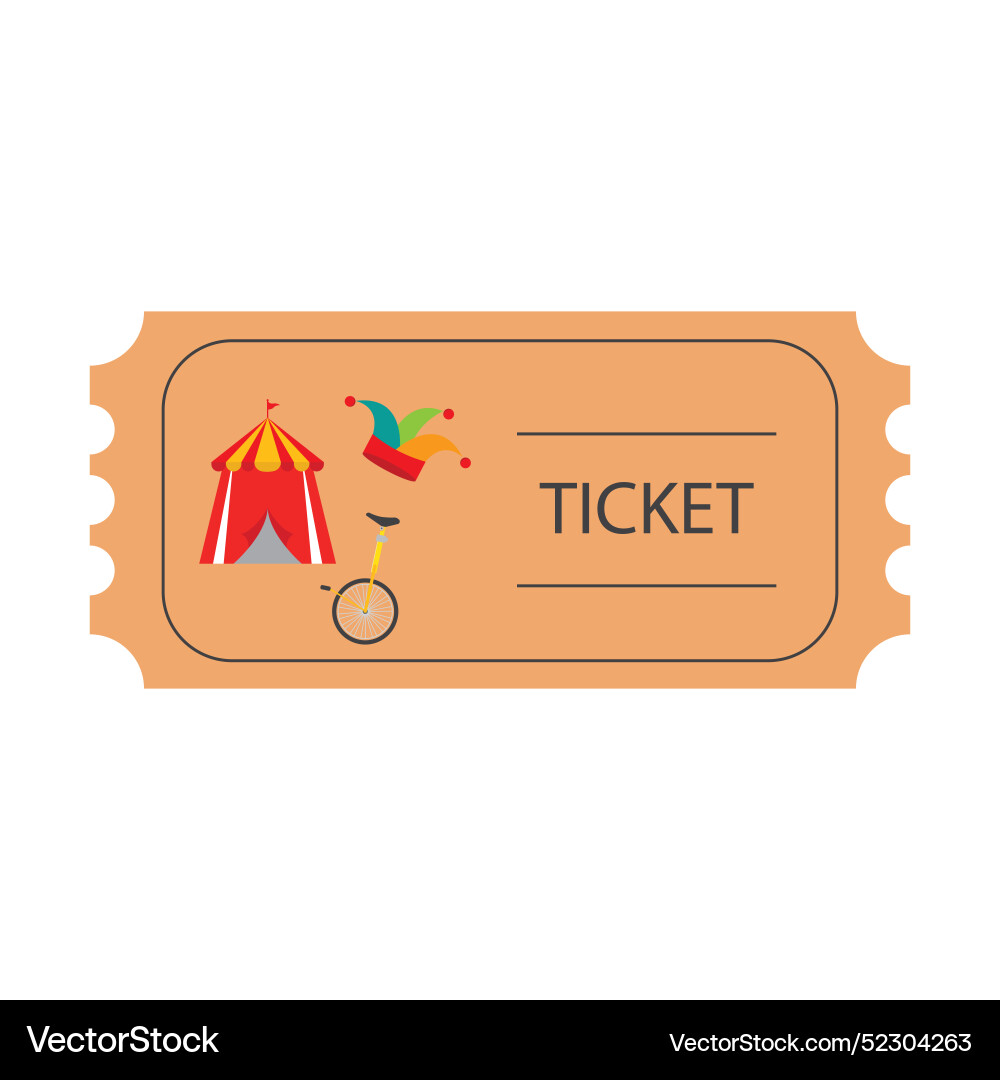 Circus ticket icon Royalty Free Vector Image - VectorStock