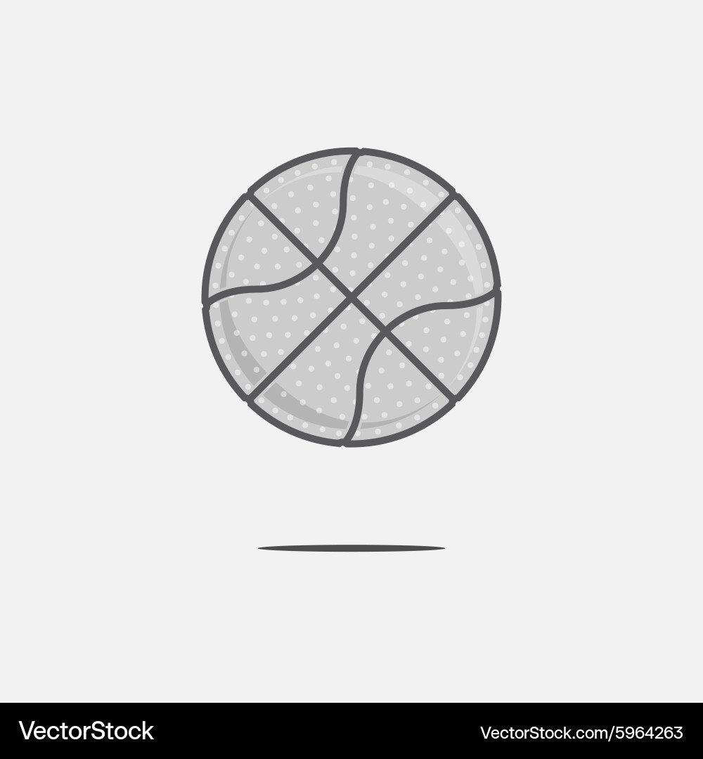 Dribbling basketball ball logo Royalty Free Vector Image
