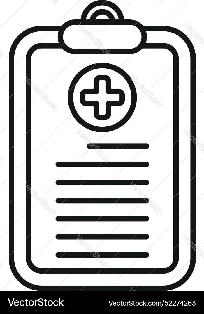 Medical report icon showing patient data Vector Image