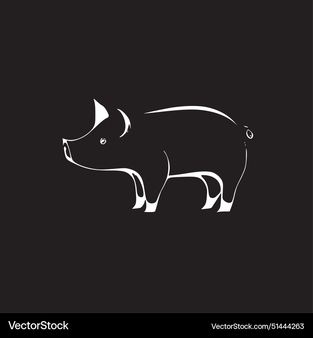 Pig - black and white isolated icon Royalty Free Vector