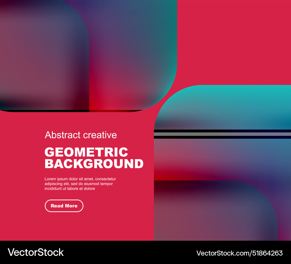 Round square geometric abstract background Vector Image