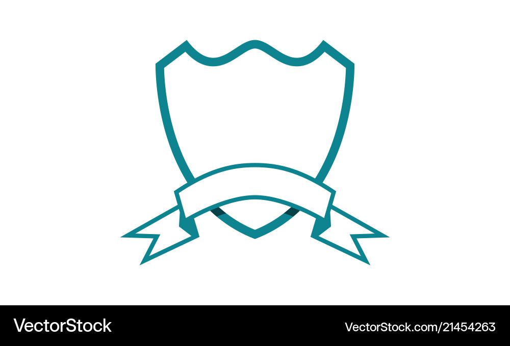 Shield Ribbon Template Royalty Free Vector Image
