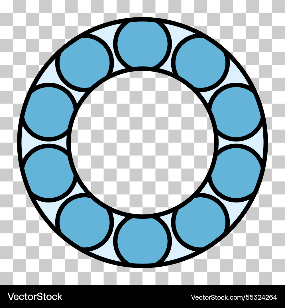 Bearing wheel icon rolling ball sign flat web Vector Image