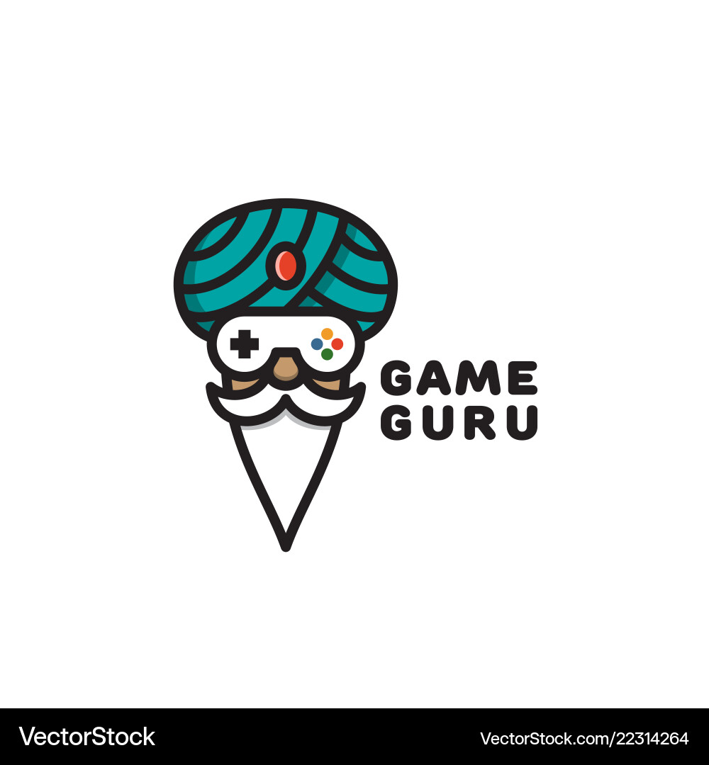 Game Guru Logo Template Royalty Free Vector Image